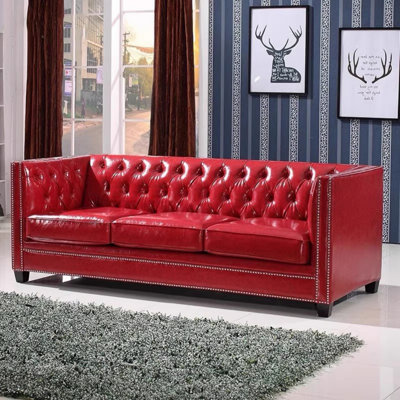 Danbenla design American Retro Simple Red Sofa 82.68 Sofa Wayfair